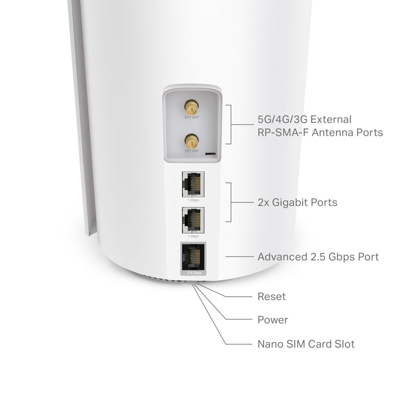 Deco X50-5G, 5G AX3000 Whole Home Mesh Wi-Fi 6 Router, Build-In 5G Mod