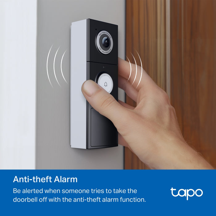 Tapo D235 Wired or Battery Video Doorbell + Chime Included