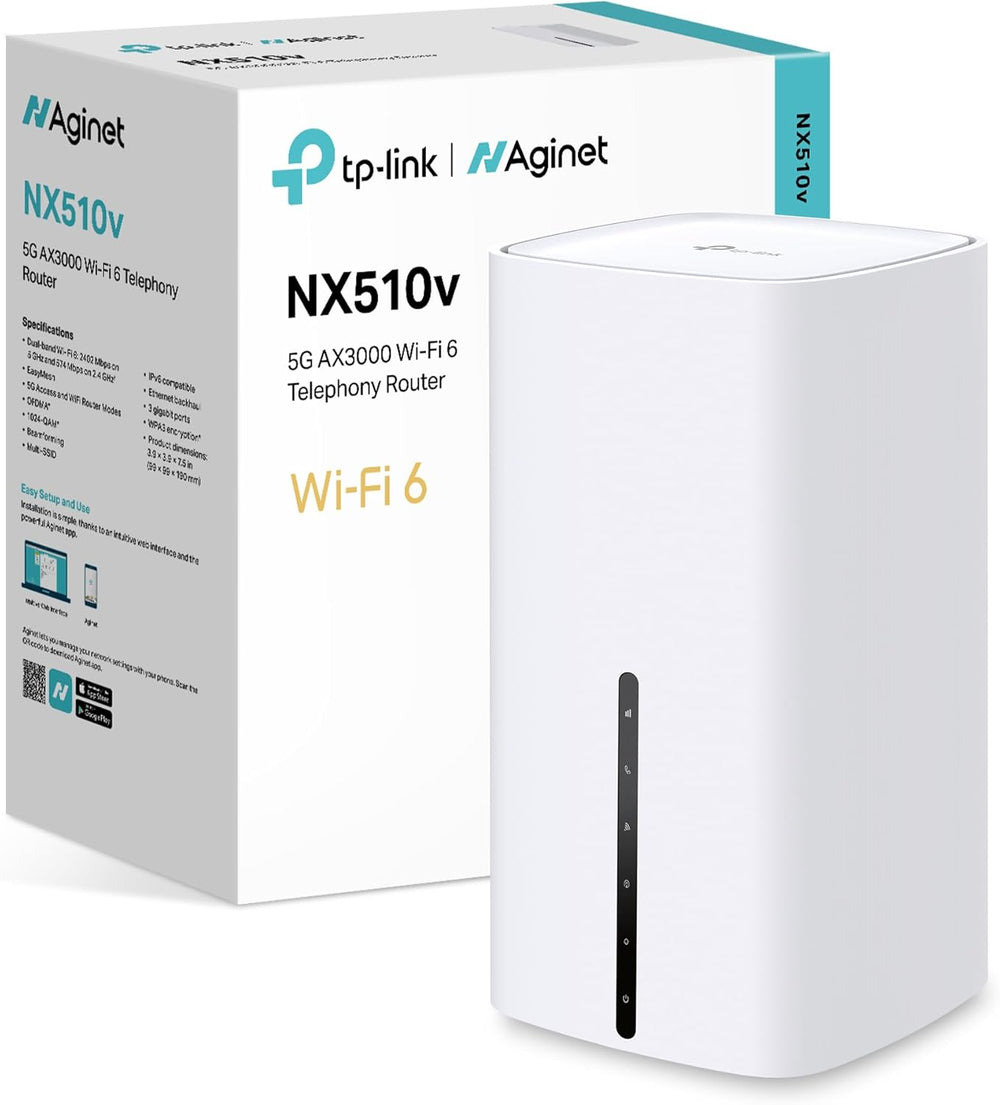 NX510V AX3000 Wi-Fi6 5G router with SIM Slot, Aginet 5G router, EasyMe