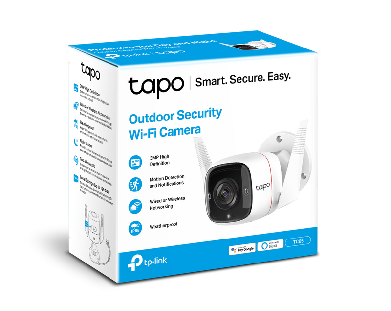 Outdoor Security Cam, 3MP Crystal-Clear, Night Vision, Wired/Wireless,