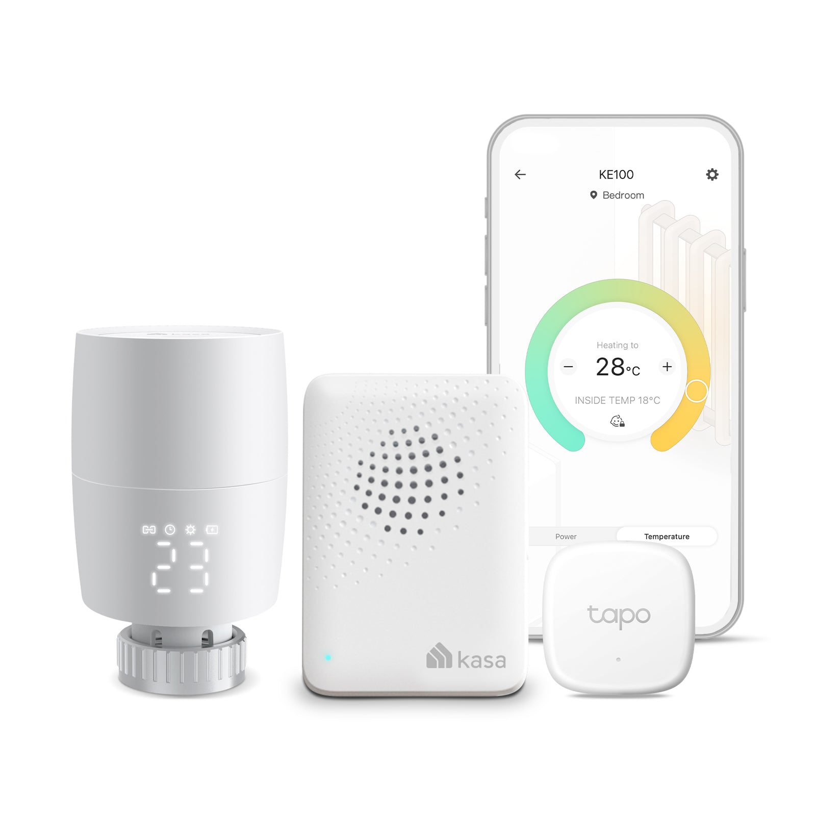 Kasa Smart Thermostatic Radiator Valve with Tapo Temperature Sensor T3
