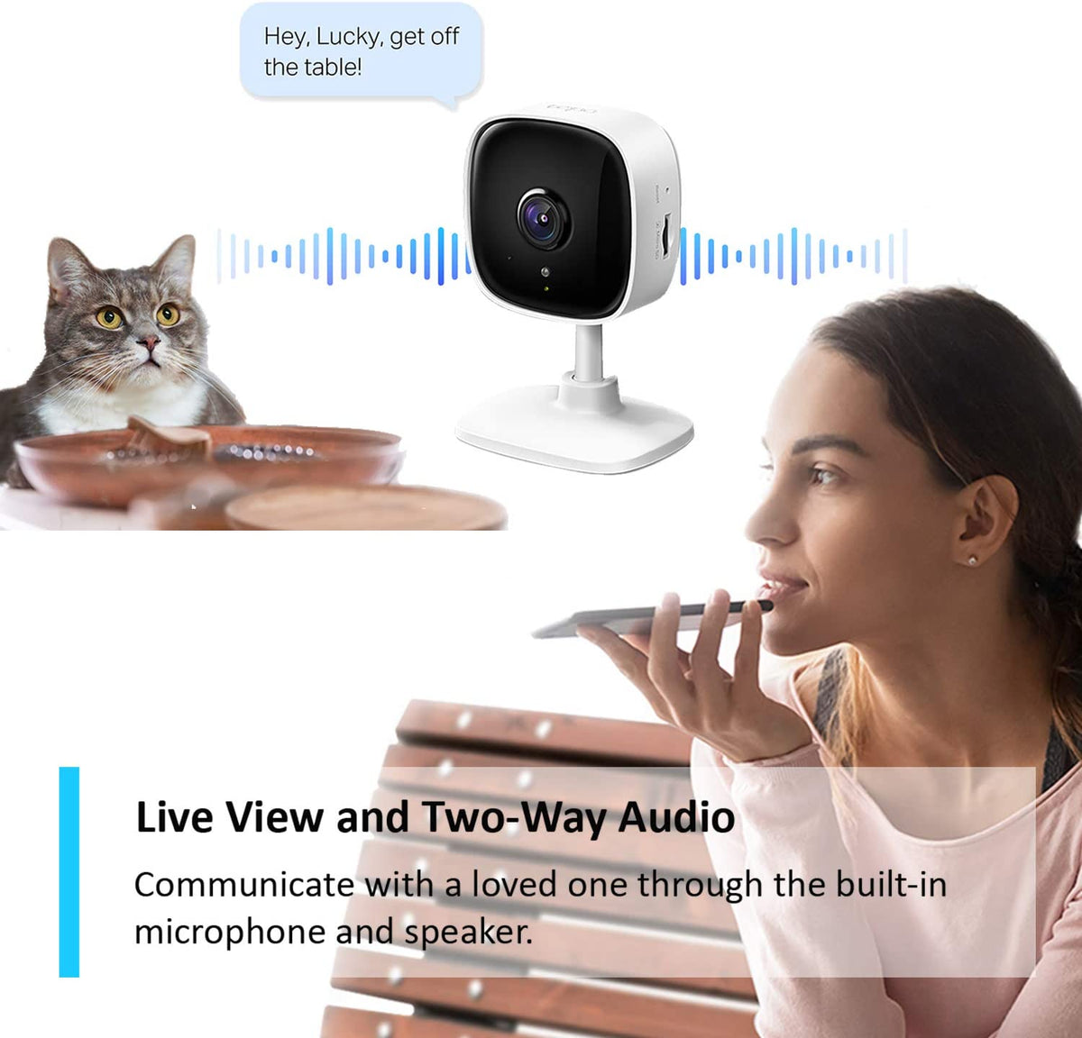 Tapo C110 Mini Smart Security Camera, 3MP, Night Vision, 2-Way Audio